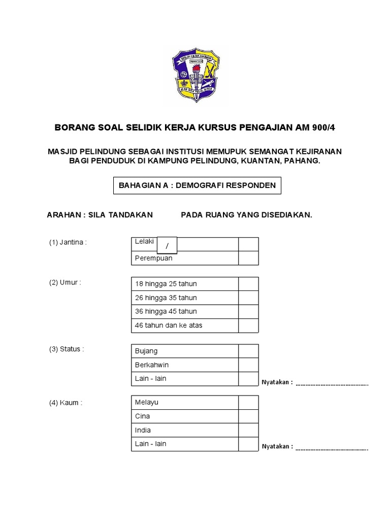 Borang Soal Selidik | PDF
