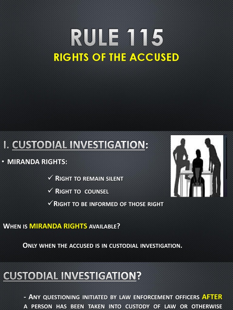 Rights of The Accused | PDF