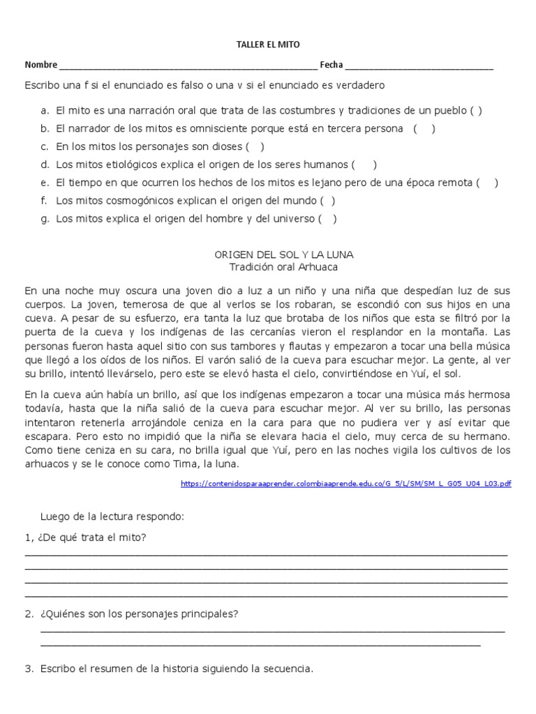 TALLER EL MITO | PDF