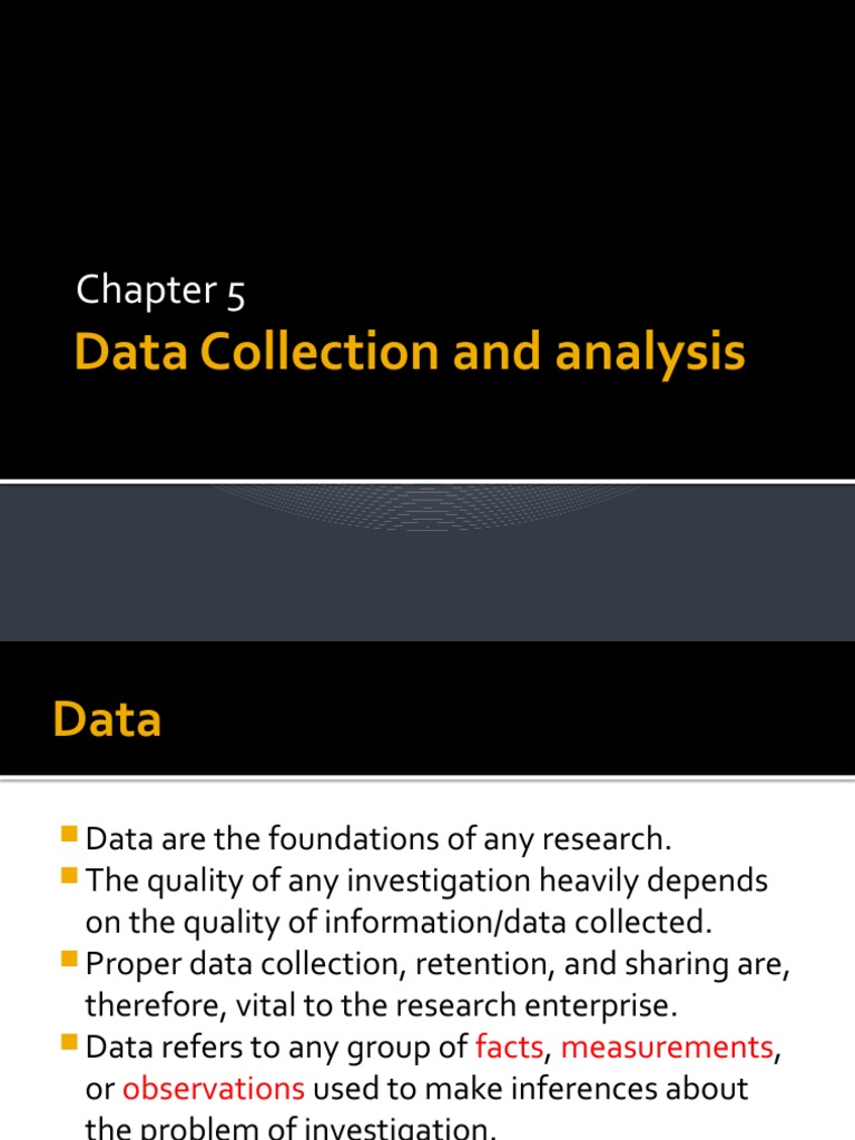 Data Collection and analysis.pptx | PDF