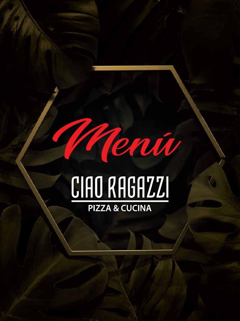 Menú de Ciao Ragazzi Panamá | PDF | pesto | Cocina italiana