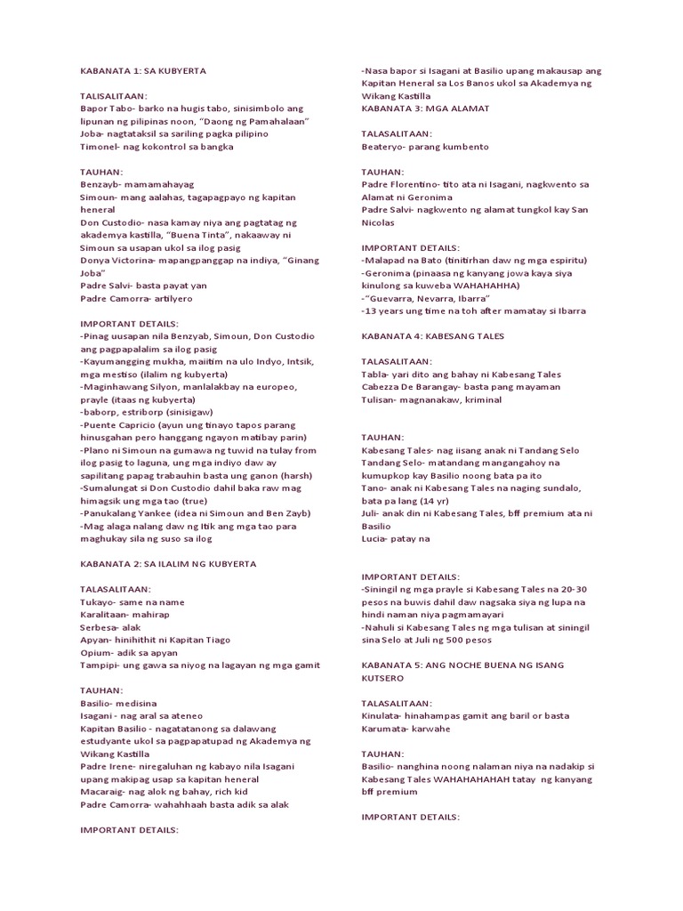 El Fili Reviewer | PDF
