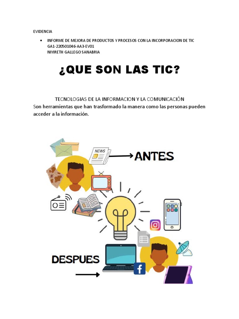 EVIDENCIA - GA1-220501046-AA3-EV01 Informe de Mejora de Productos y Procesos TIC | PDF ...