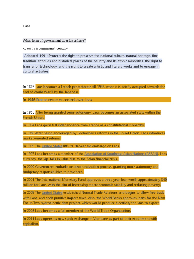 Laos | PDF