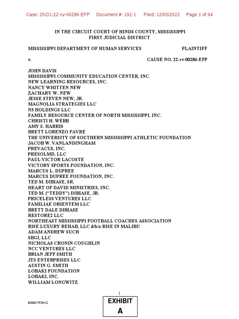 2022 12 05 MDHS Amended Complaint | PDF | Justice | Crime & Violence