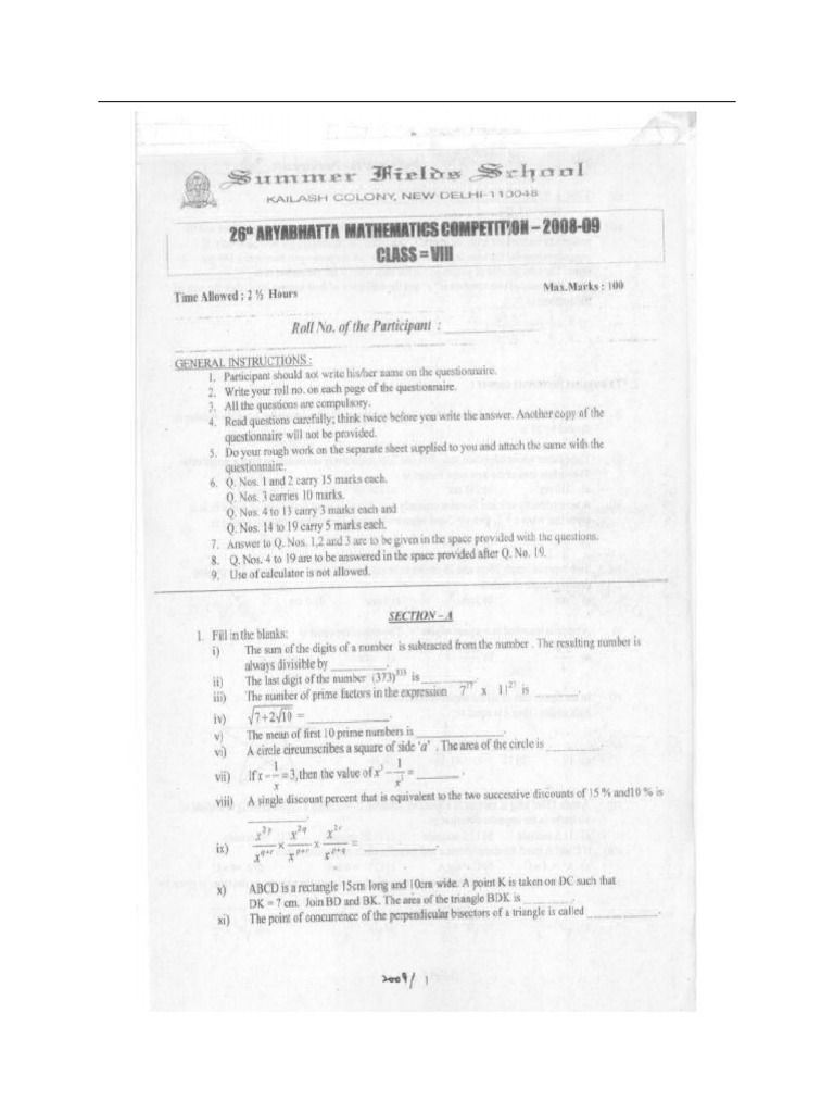 Aryabhatt 2009 PDF | PDF