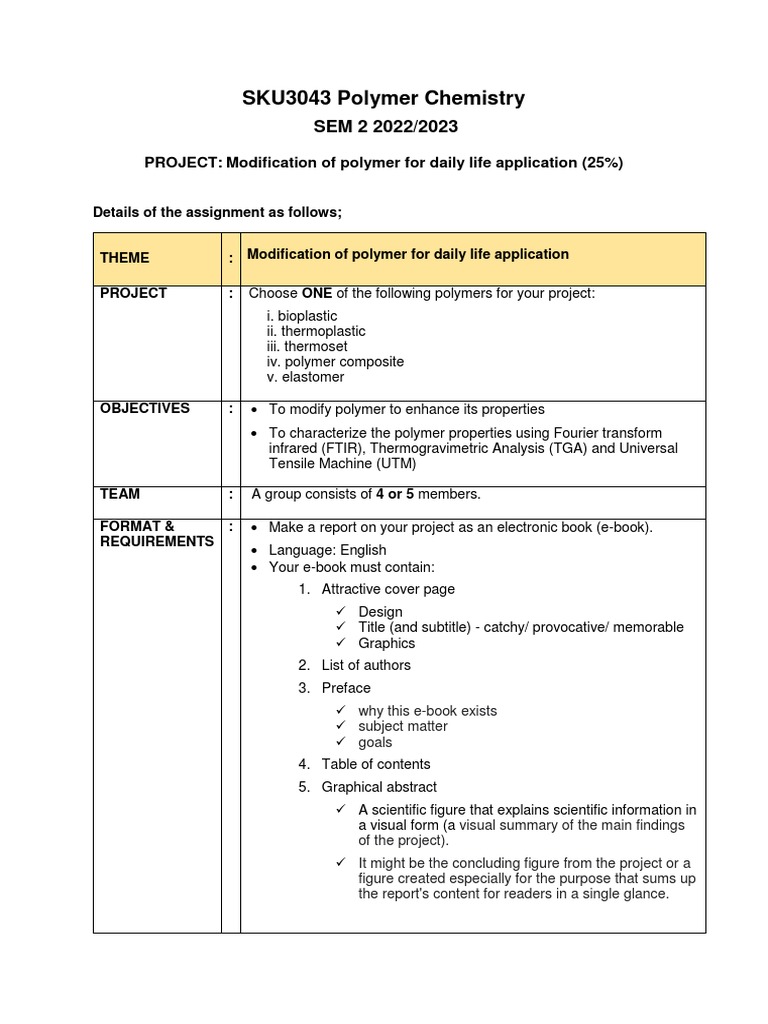 Assignment 2 (Project) SKU3043 - A222 - Docx PDF | PDF