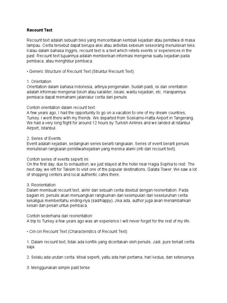 Recount Text PDF | PDF