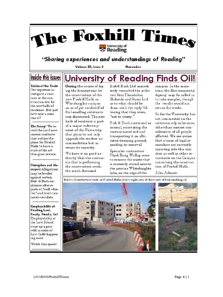 Rws The Foxhill Times Newspaper | PDF
