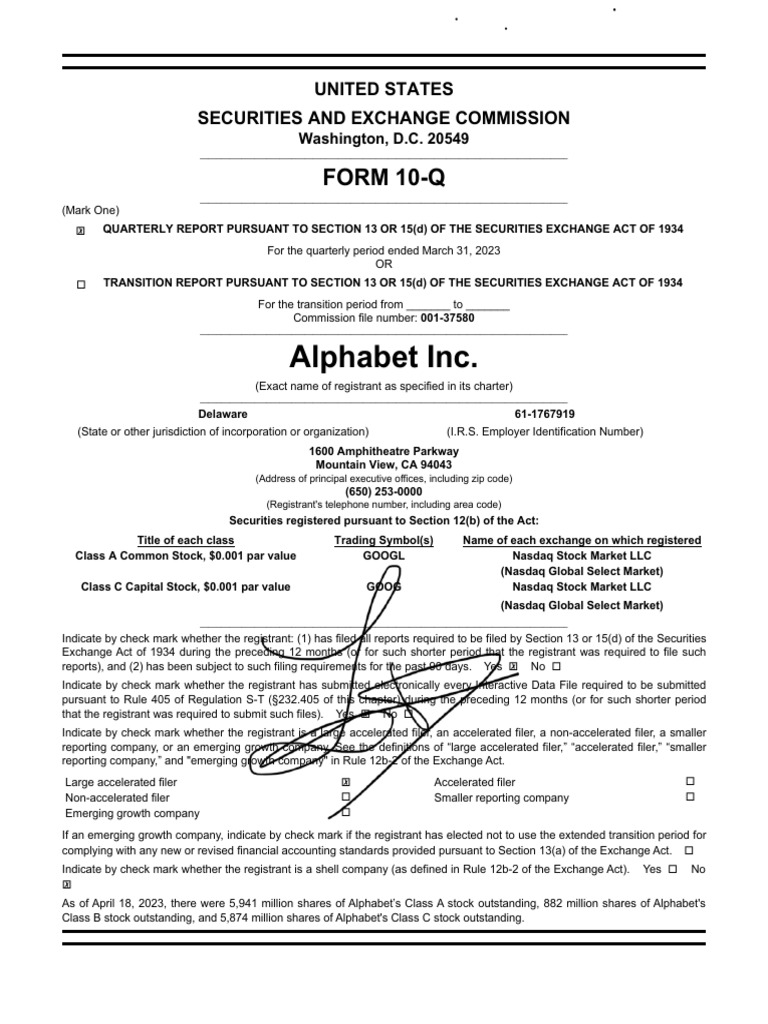 Alphabet 10Q PDF | PDF