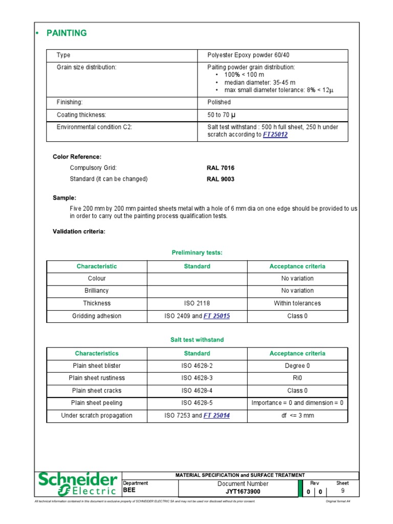 Painting Process B7 PDF | PDF | Engineering Tolerance | Materials