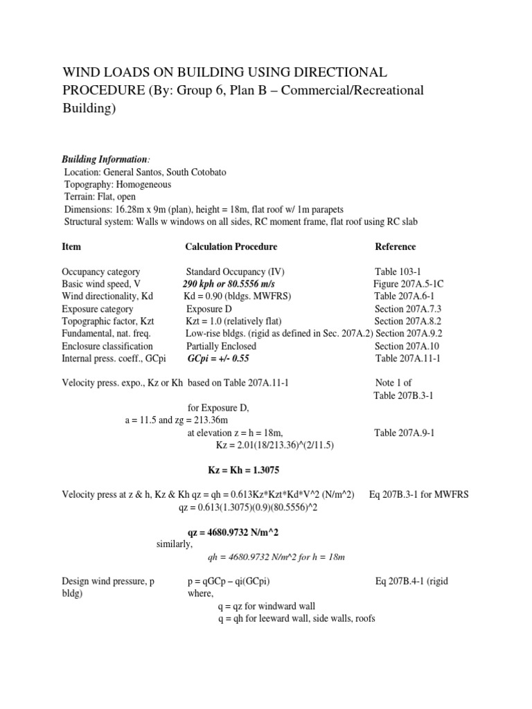 GRP 6 Wind Loads On Building Using Directional Prodecure | PDF ...