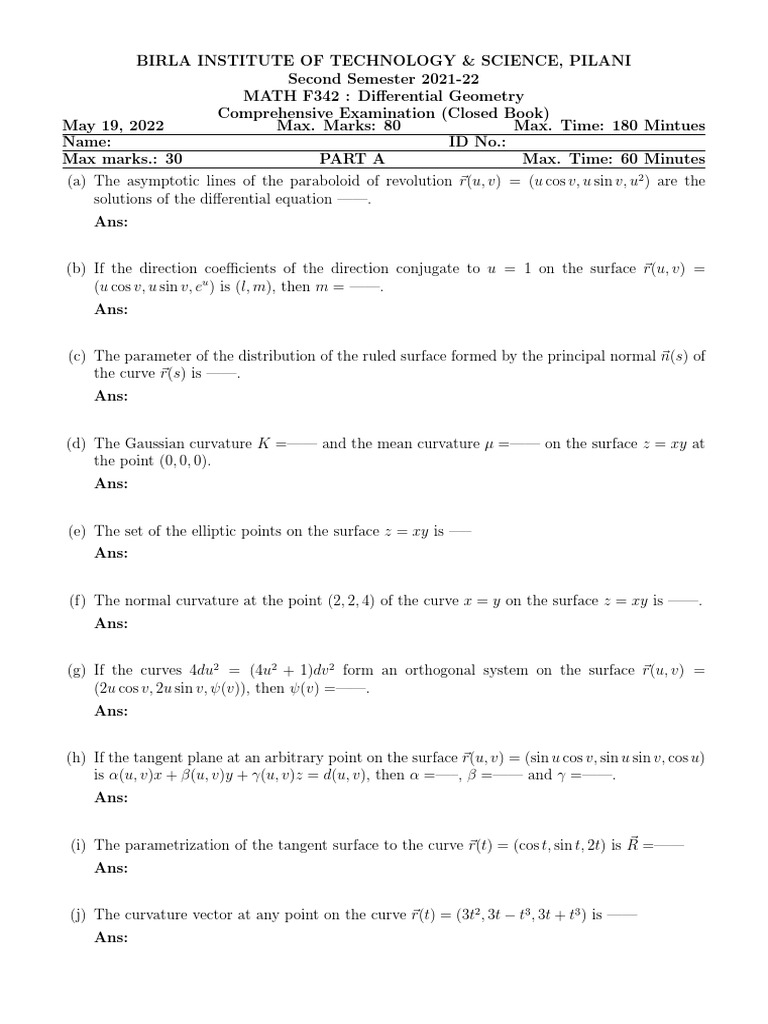 Differential Geometry-6 PDF | PDF | Teaching Methods & Materials