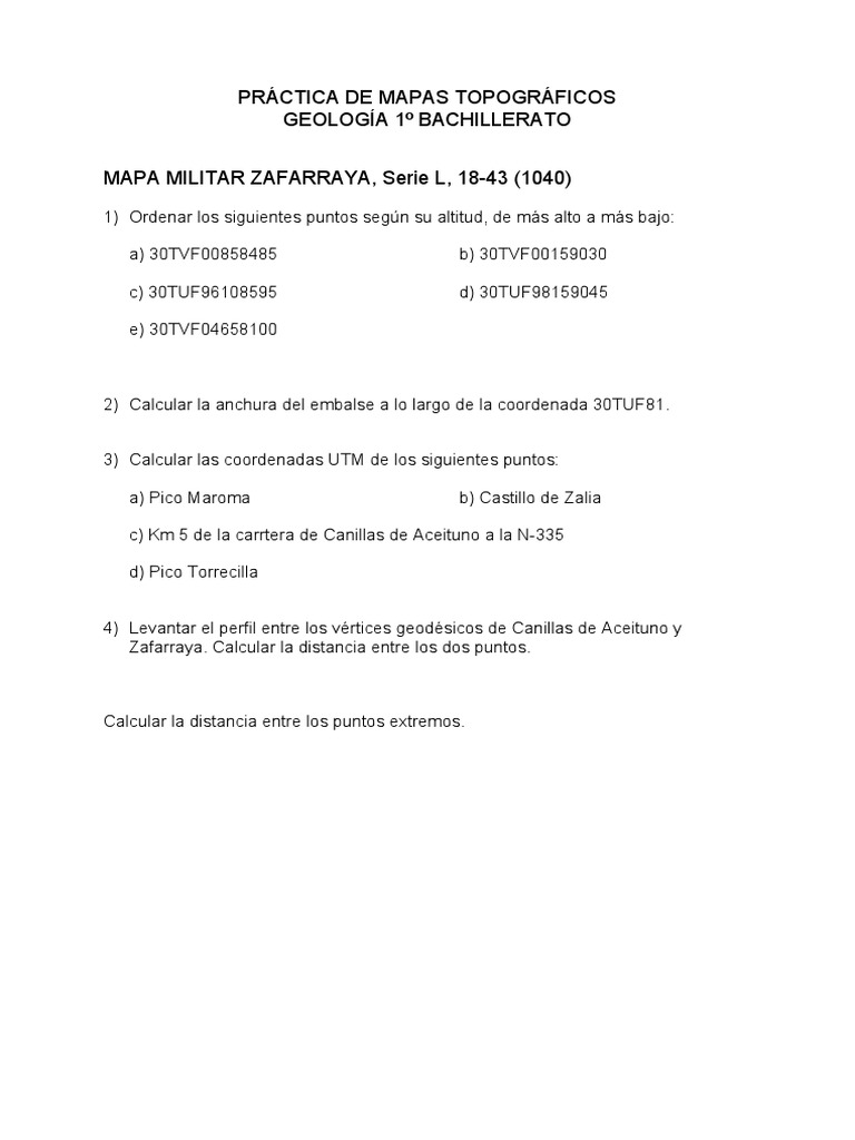 Práctica de Mapas Topograficos | PDF