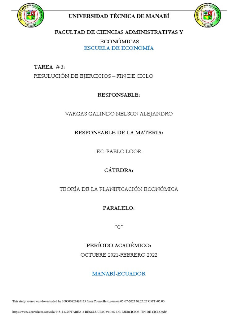 Tarea. 3 Resoluci N de Ejercicios Fin de Ciclo PDF | PDF