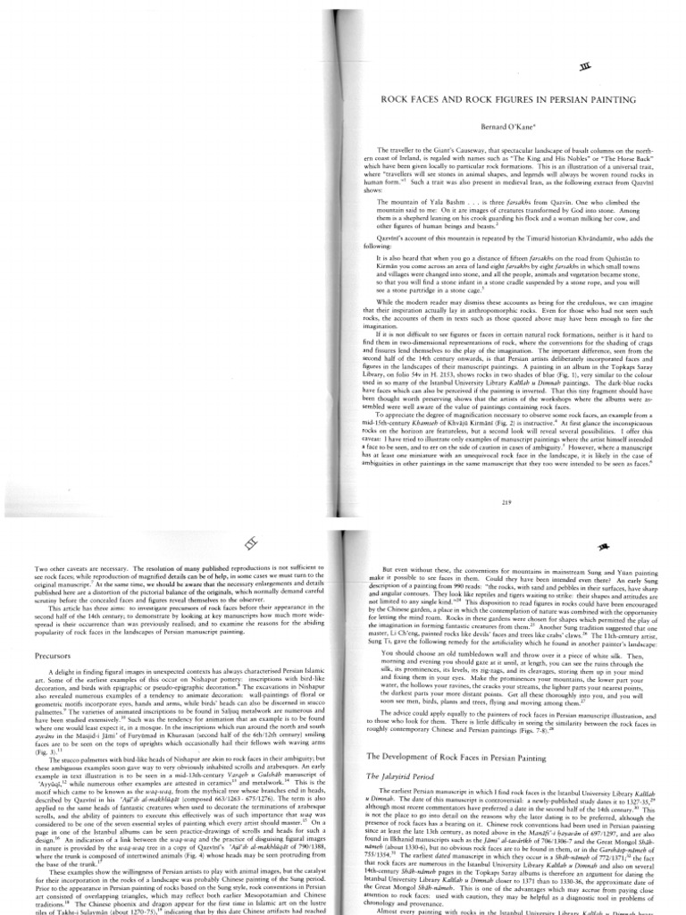 O'Kane Bernard - Rock Faces and Rock Figures in Persian Painting.pdf | PDF