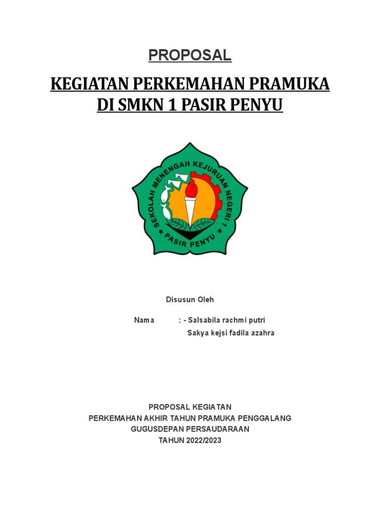 Proposal Kegiatan Perkemahan SMK 1 | PDF
