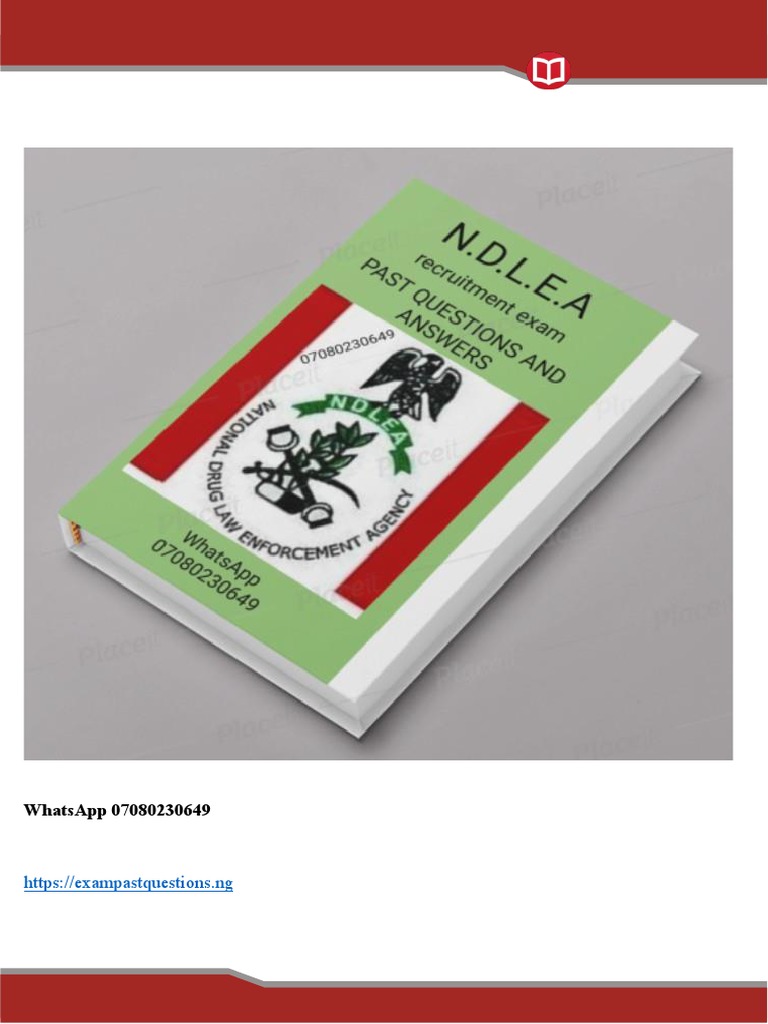 NDLEA Exam Past Questions and Answers | PDF | Triangle | Area NDLEA Exam Past Questions and Answers | PDF | Triangle | Area