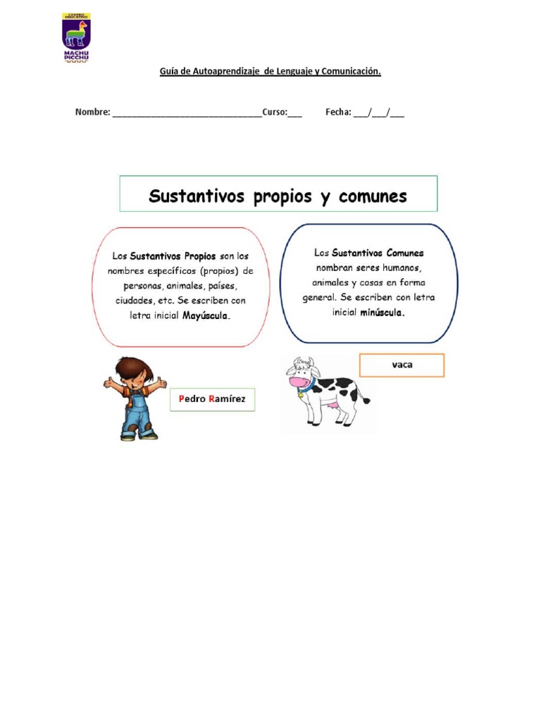 Guia Sustantivos y Articulos | PDF