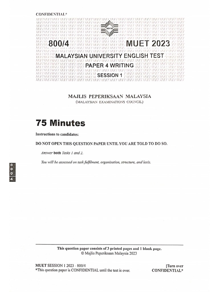 Writing Session 1 2023 | PDF