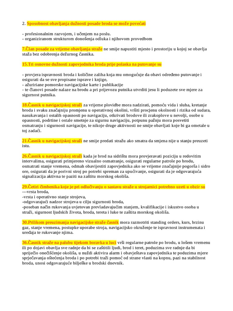 Organizacija Rada Na Brodu | PDF