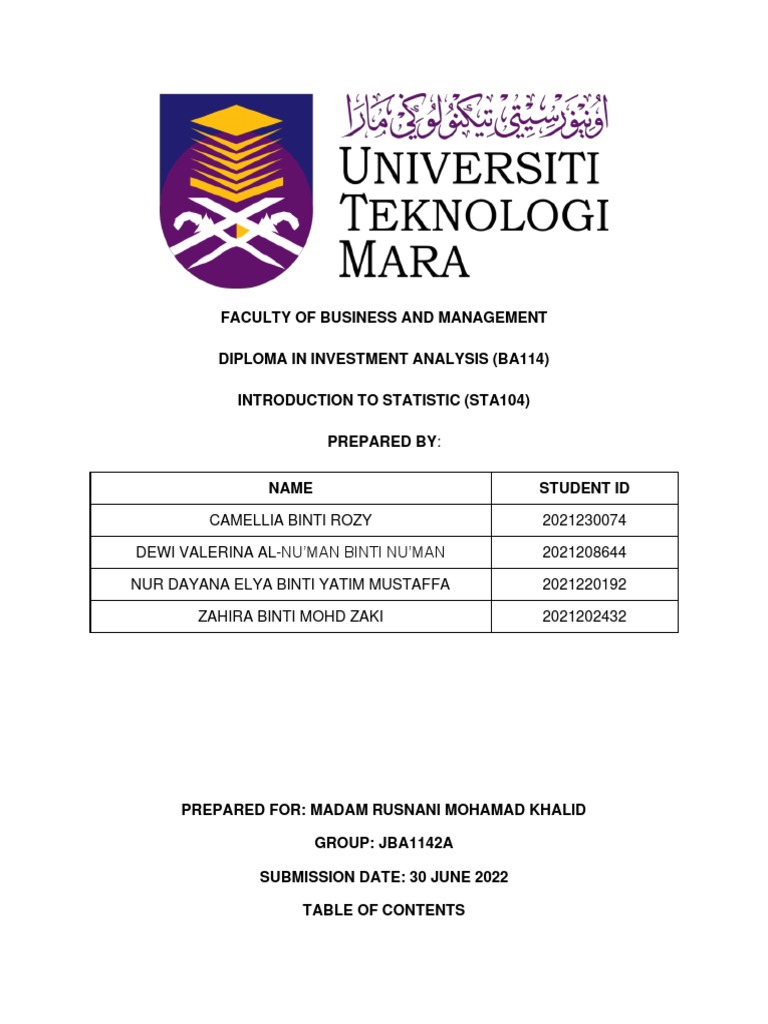 Sta104 Assignment PDF | PDF