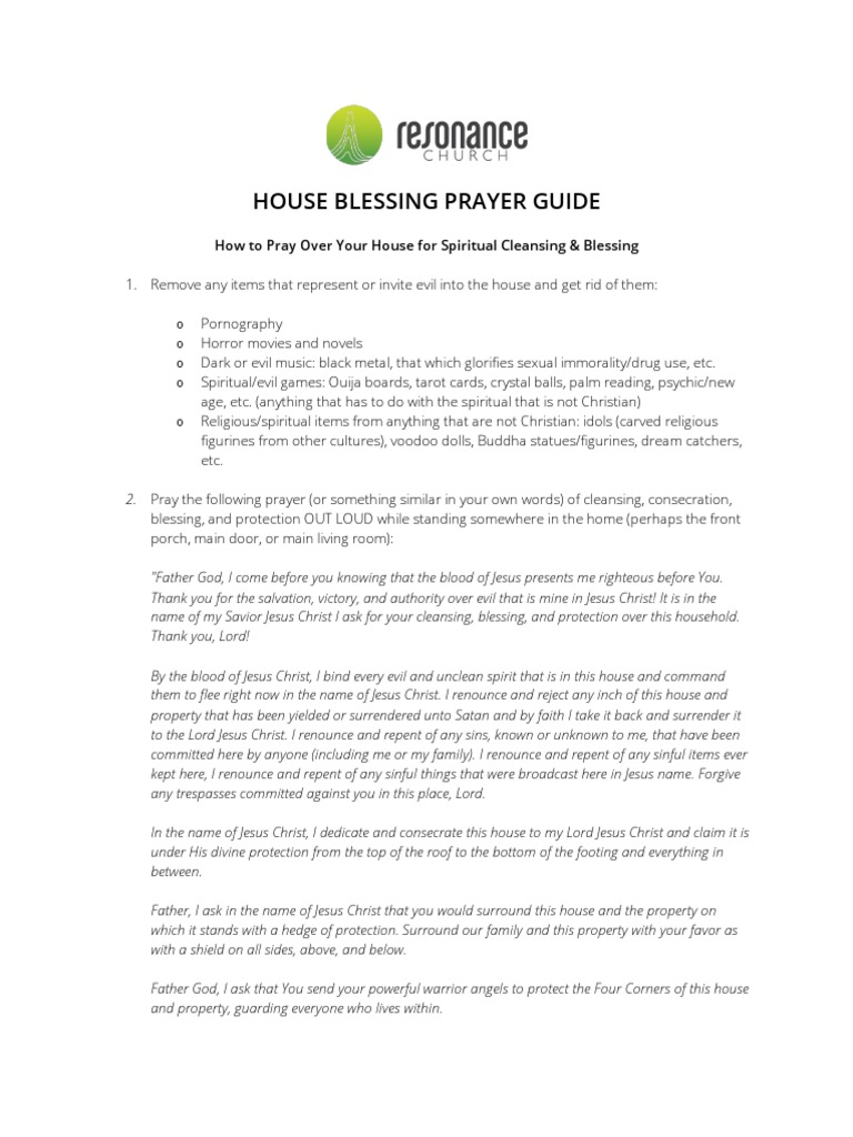 House Blessing Prayer Guide PDF | PDF