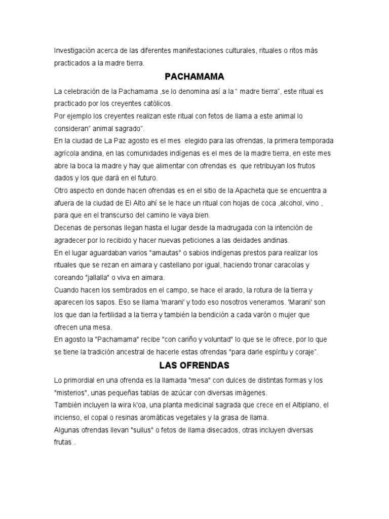 Pachamama | PDF