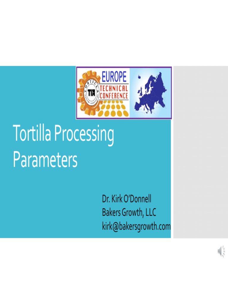 S4 - Tortilla Processing Parameters PDF | PDF