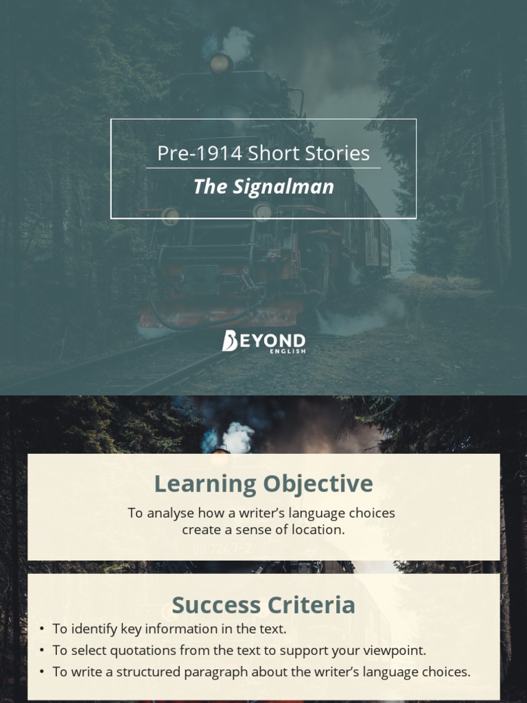 The Signalman PowerPoint | PDF | Question | Human Communication