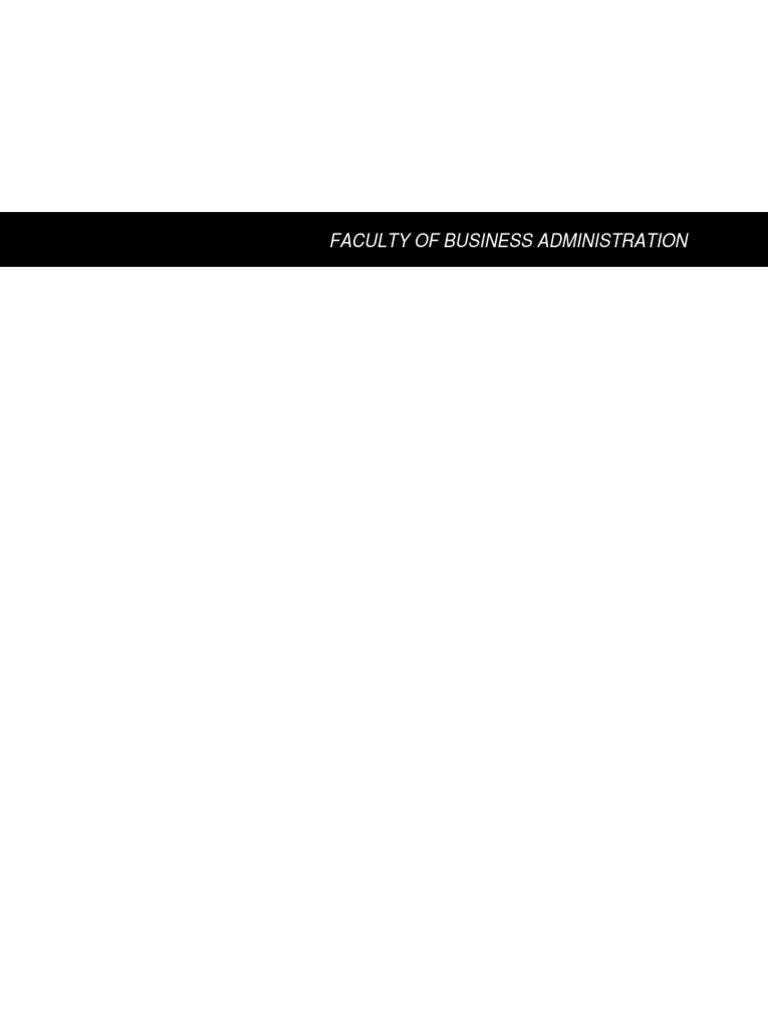 Faculty of Business Administration | PDF