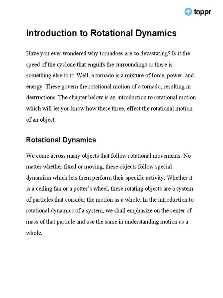CBSE Class 11 Physics Chapter 7 Systems of Particles and Rotational ...