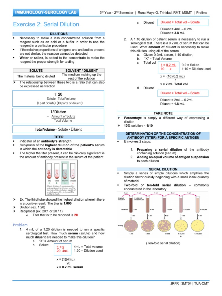 (Is Lab) Serial Dilution PDF | PDF