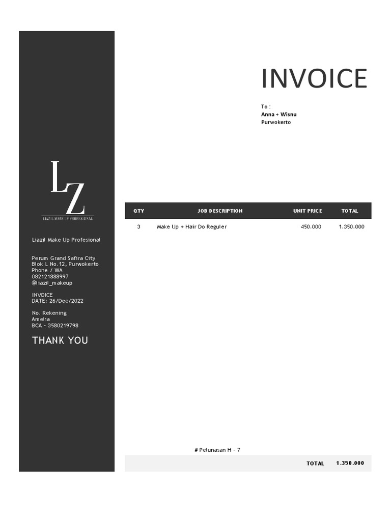 Liazil Invoce Anna | PDF