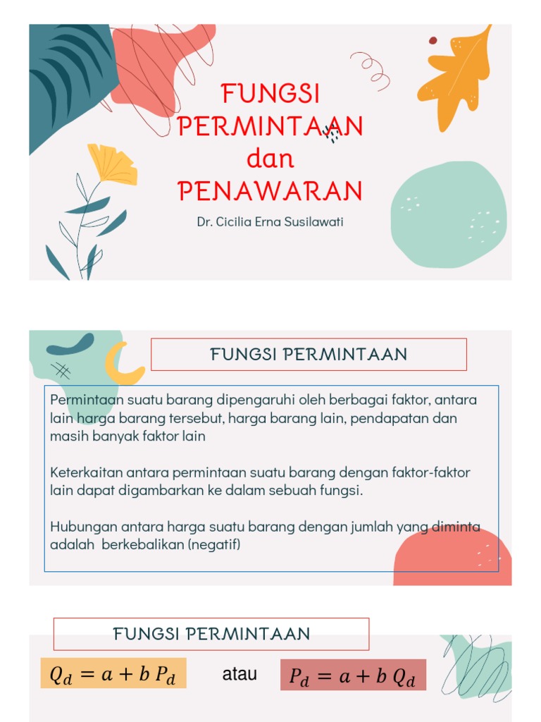 Fungsi-Permintaan Dan Penawaran | PDF | Metode & Bahan Ajar