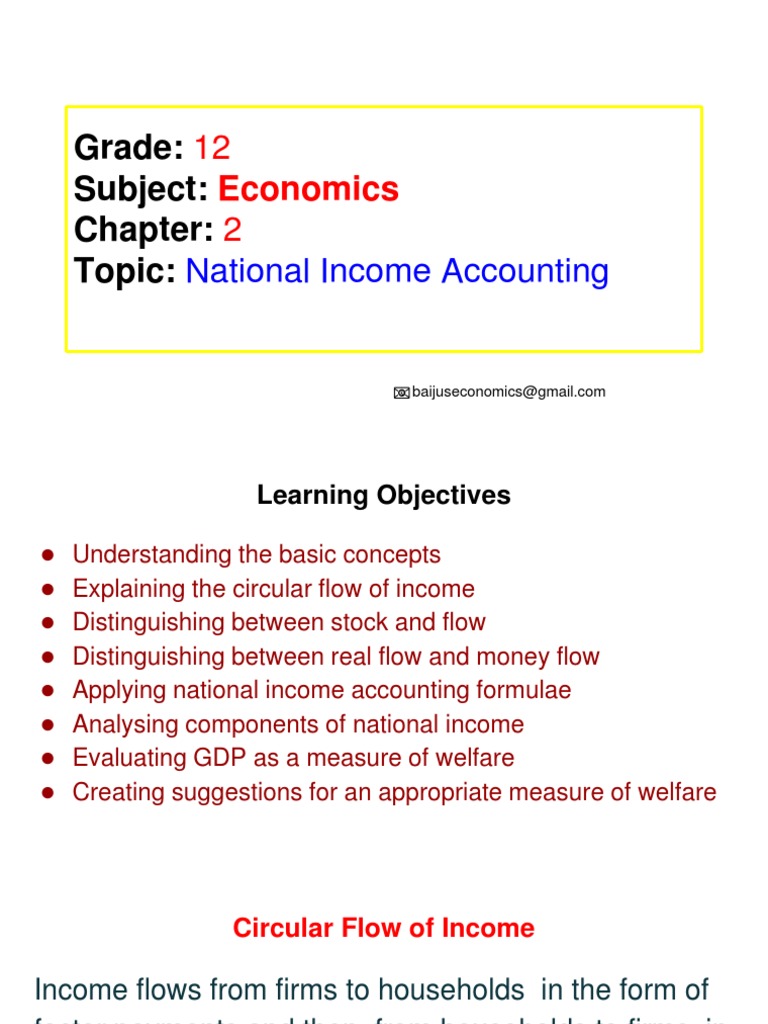 Gr12 - Eco - Ch2 - National Income Accounting - 230419 - 153117 | PDF | Gross Domestic Product ...