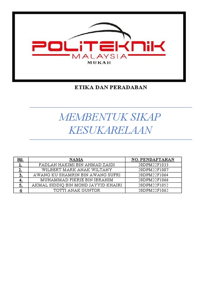Draft Etika Dan Peradaban Tajuk 7 (Terbaru) | PDF