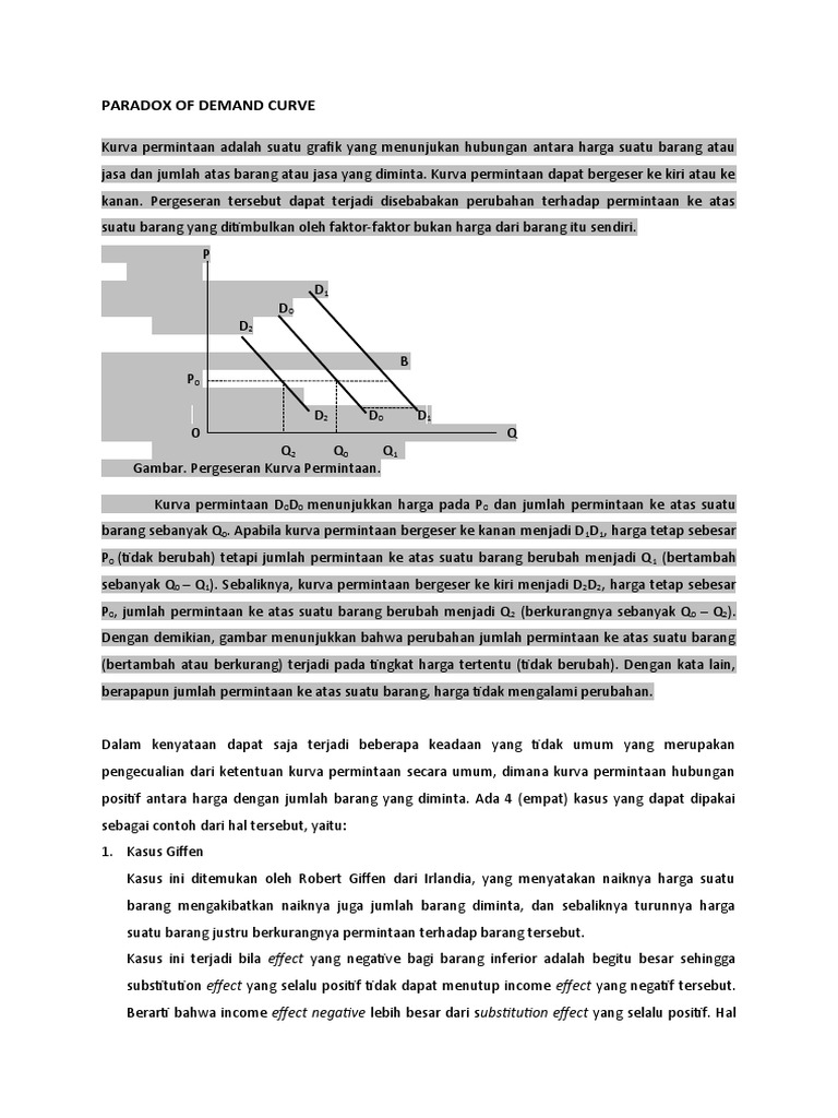 Paradox of Demand Curve Dengan Studi Kasus-2 | PDF