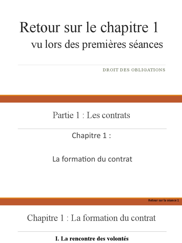 Retour Sur Le Chapitre 1 Partie 1 | PDF