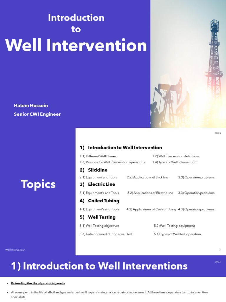 Introduction To Well Intervention | PDF | Petroleum Reservoir ...
