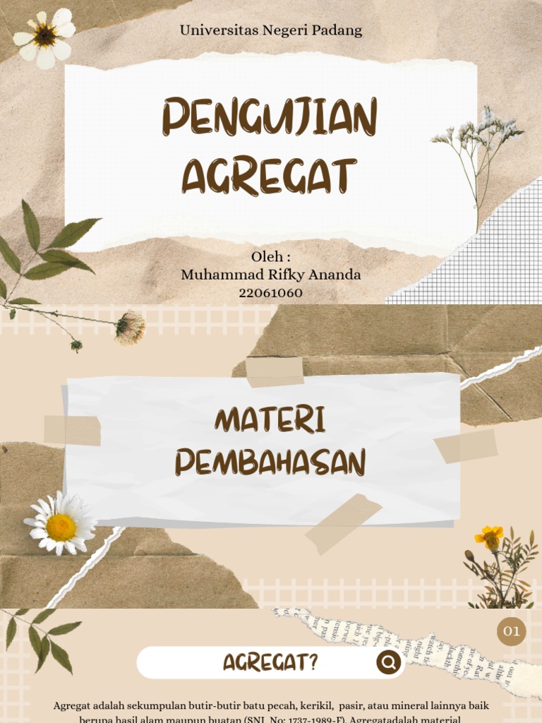 PPT_Pengujian Agregat_22061060_M.Rifky Ananda.pdf | PDF