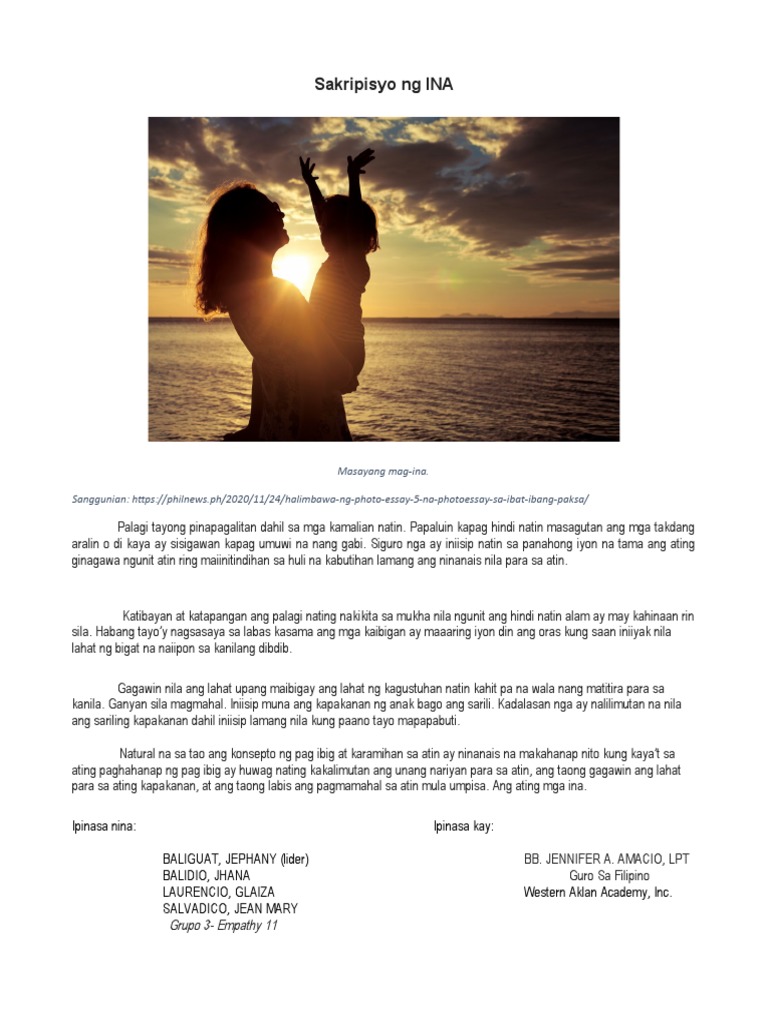 Sample Photo Essay | PDF