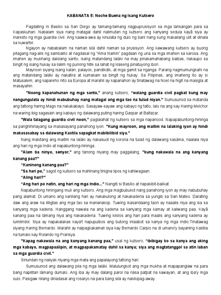 KABANATA 5 Noche Buena NG Isang Kutsero | PDF