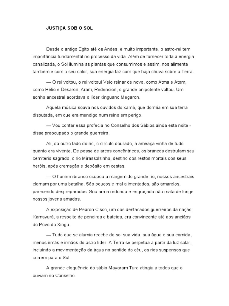 A profecia do rei Sol e a busca pela palavra mágica que libertaria o ...