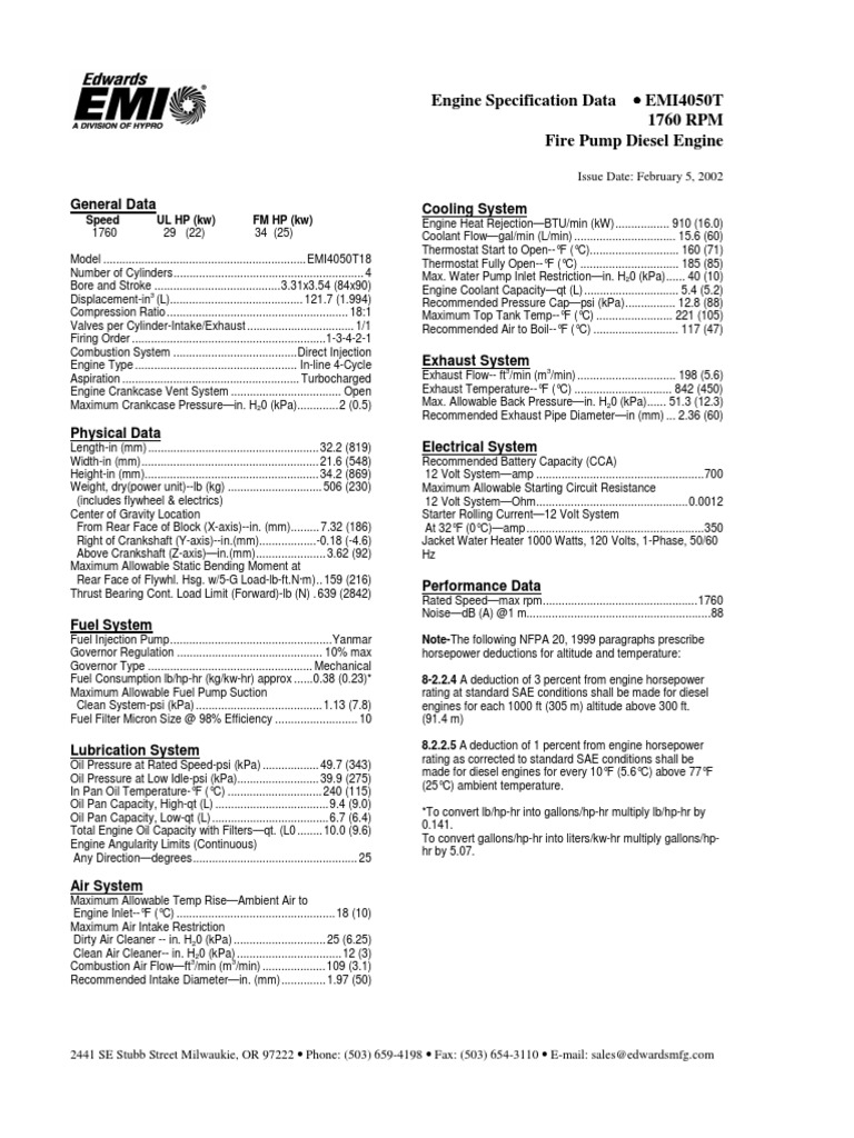 EMI4050T18 Web | PDF | Horsepower | Engines