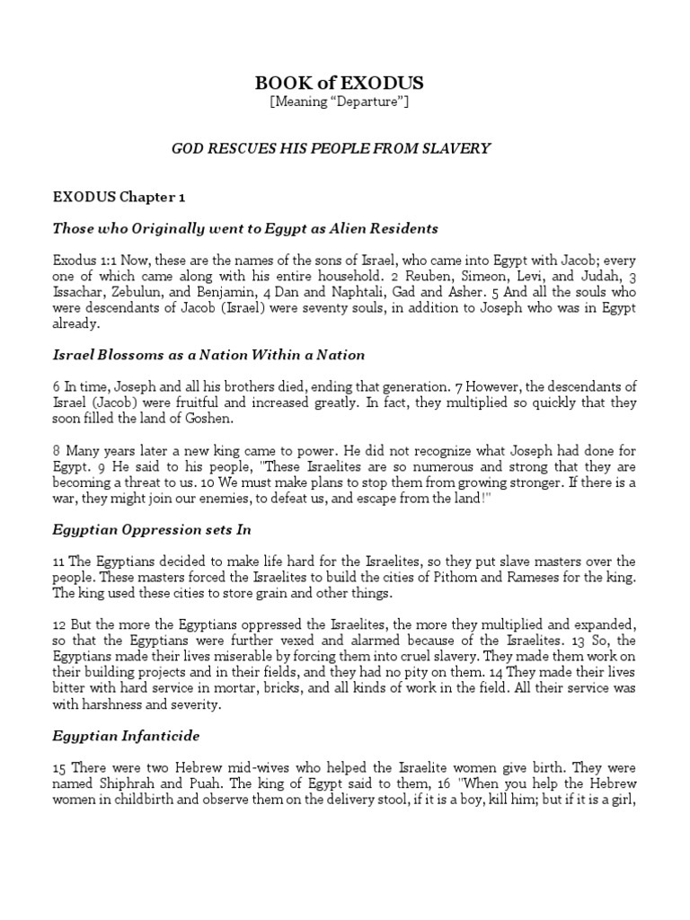 Exodus Part 1 | Download Free PDF | Moses | Book Of Exodus