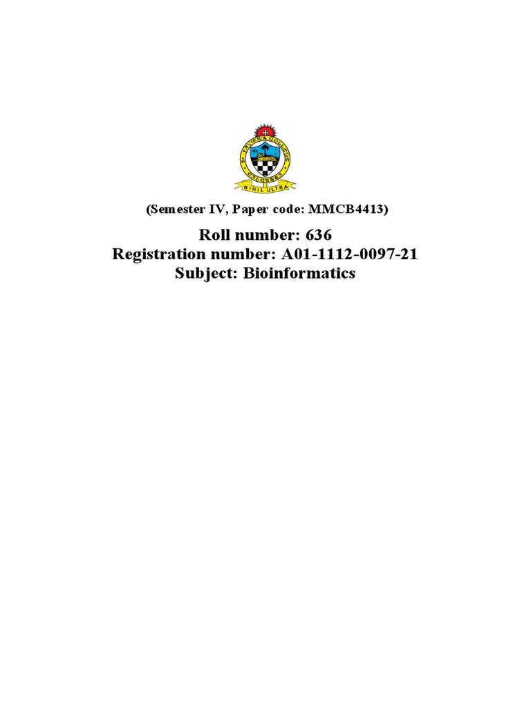 Bioinfo Final Practical | PDF | Sequence Alignment | Rna