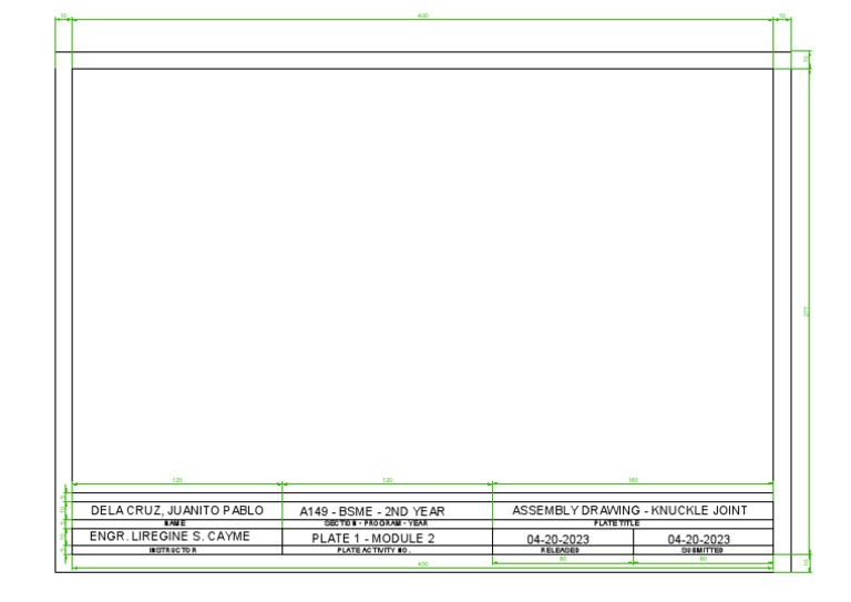 Knuckle Joint Assembly Drawing Plate | PDF