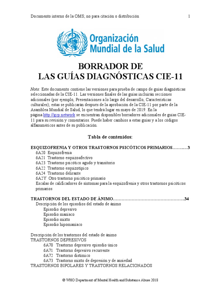 Cie 11 PDF | PDF | Esquizofrenia | Psicosis