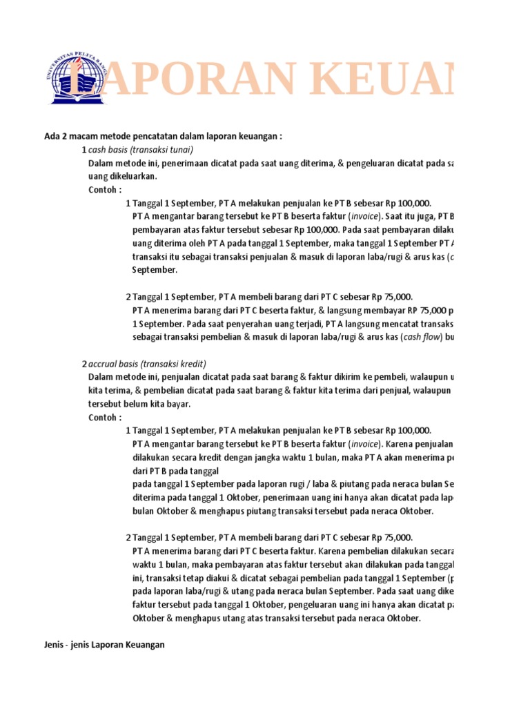 Pert 2 (Laporan Keuangan 1) | PDF